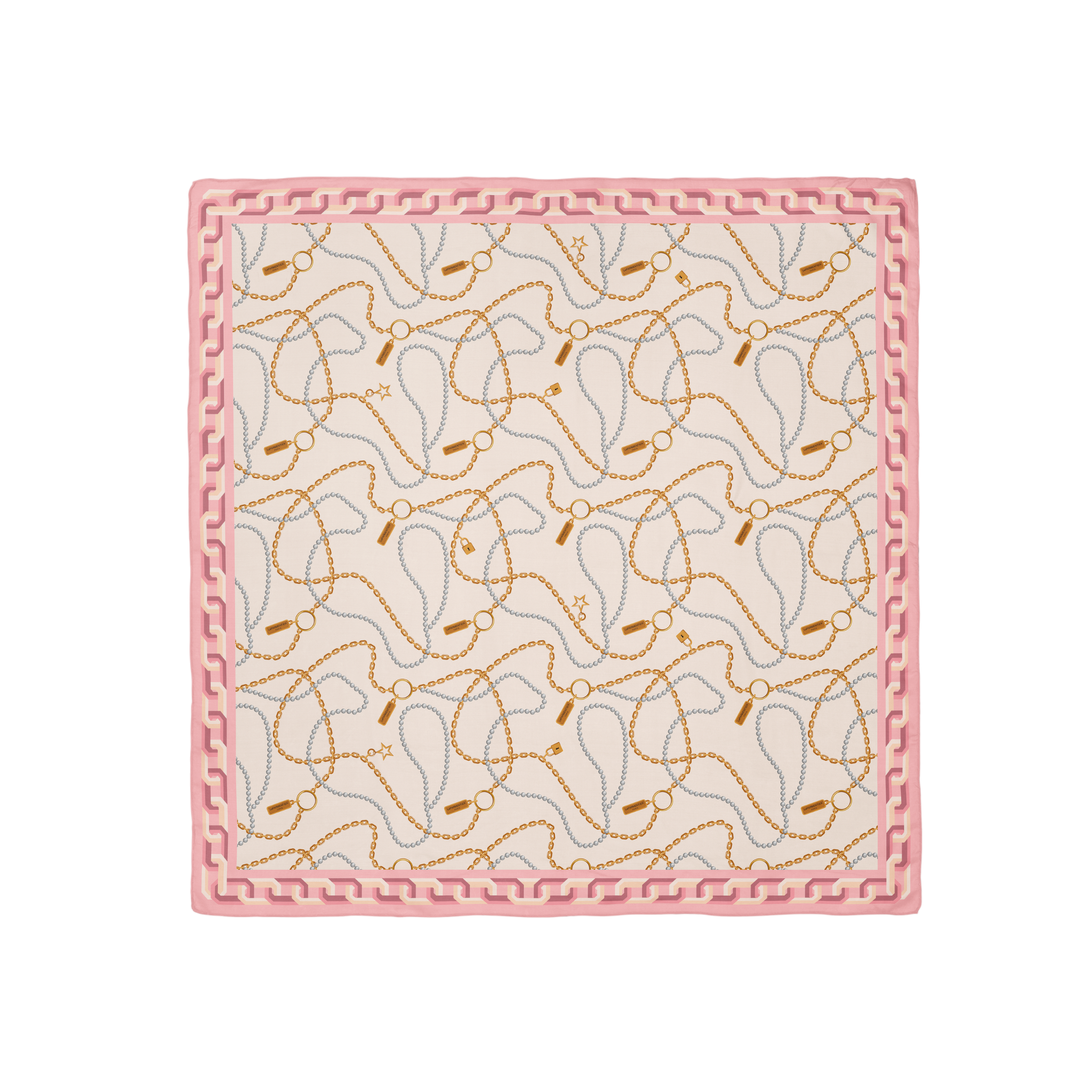 Heritage Chain and Pearls Silk Square Scarf