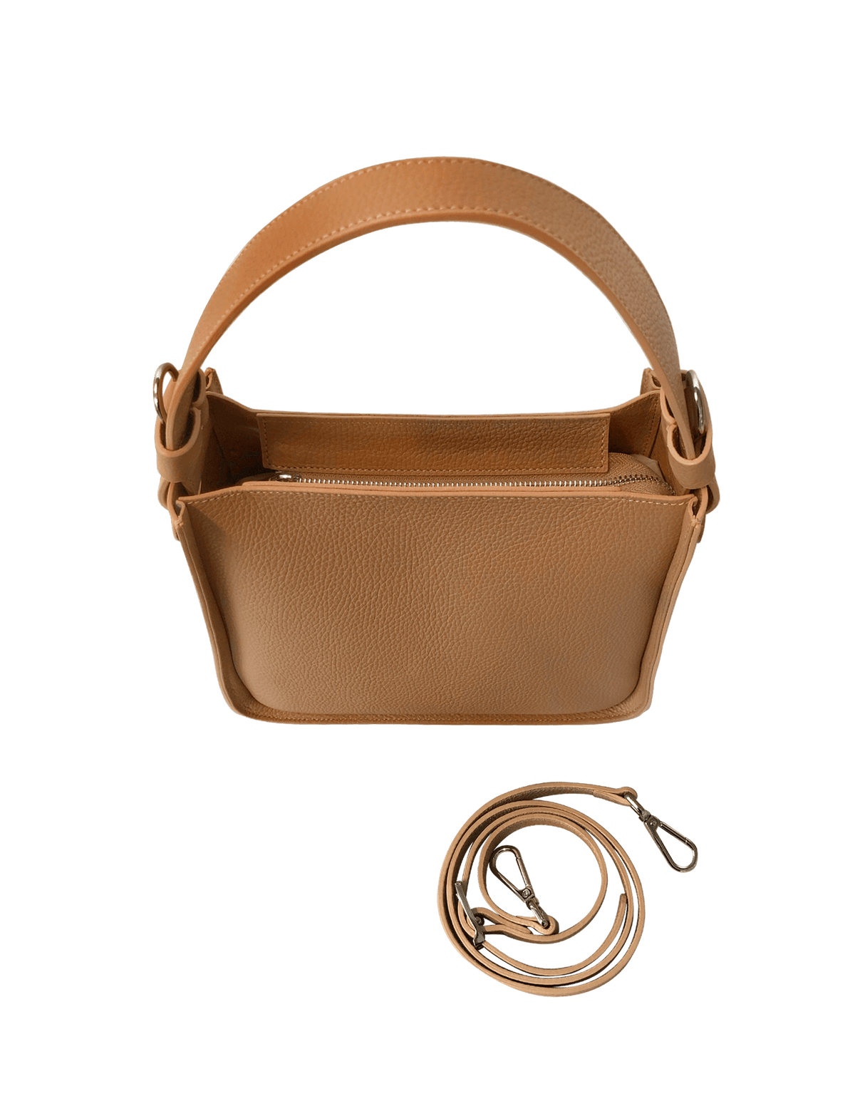 Duplo Medium Hammered Leather Top Handle bag