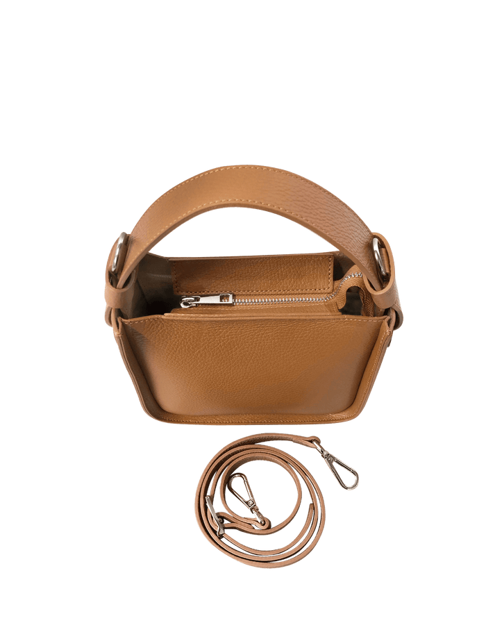 Duplo Small Hammered Leather Top Handle bag